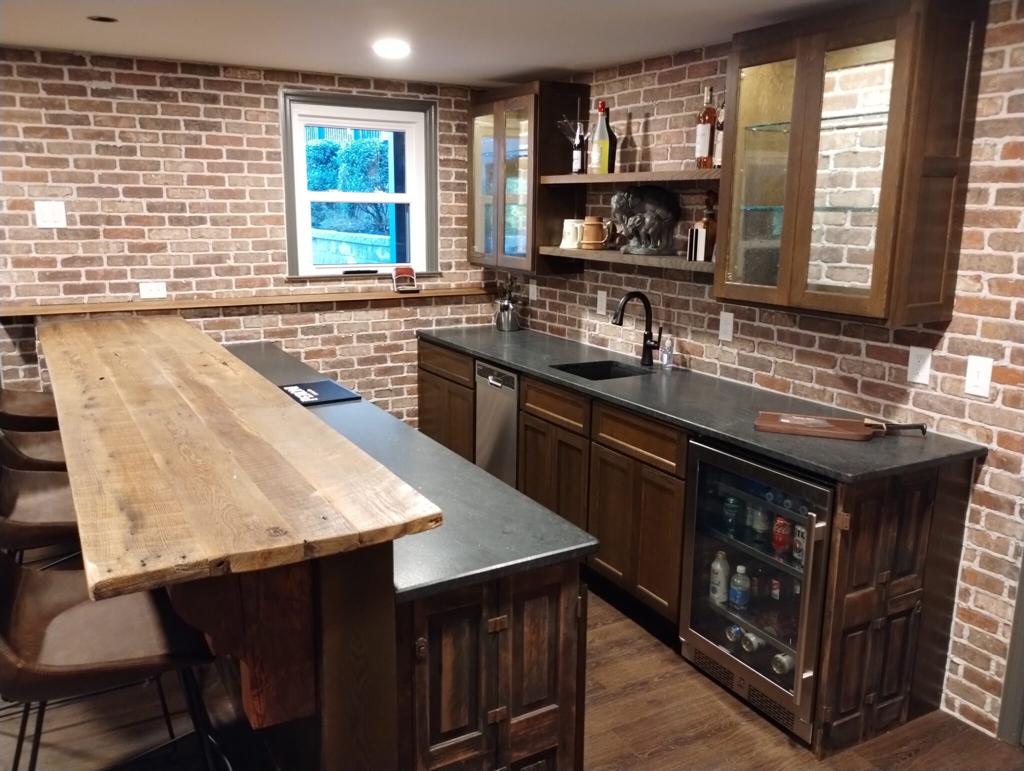 Basement Bar Area - Little River Cabinet Shop